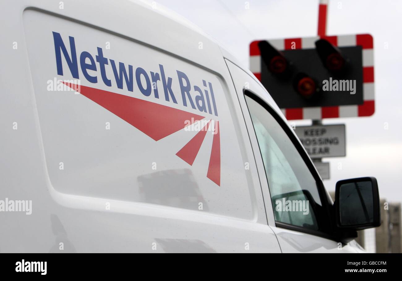 Network Rail stock. Network Rail van at West Road Level Crossing in ...