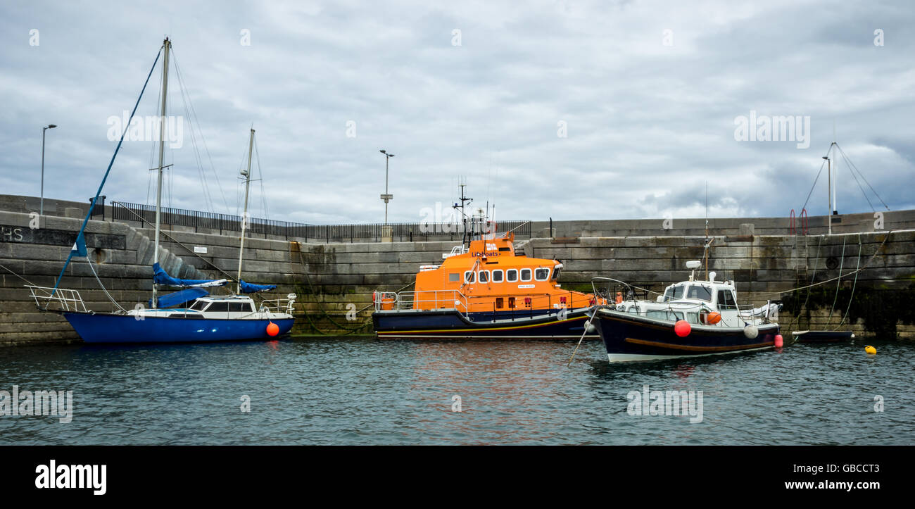 Donaghadee Harbour with RNLI Lifeboat Stock Photo - Alamy