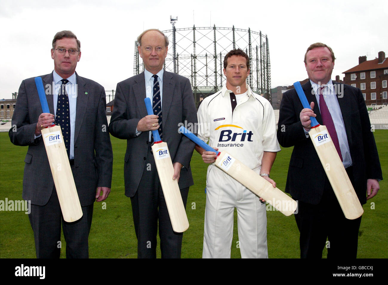 Chairman of surrey ccc at the sponsorship launch hi-res stock ...