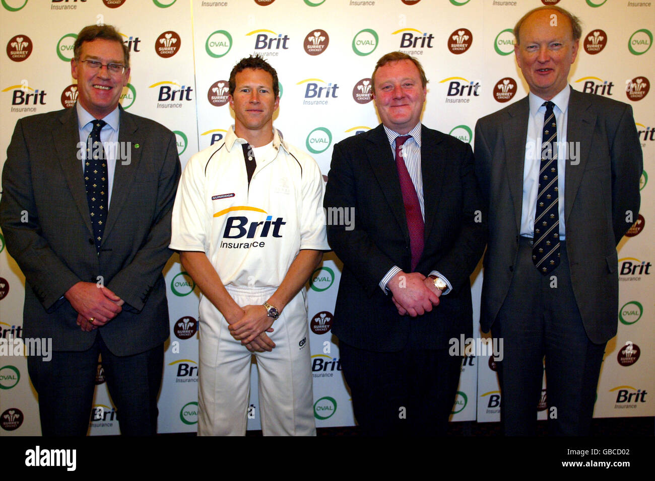Chairman of surrey ccc at the sponsorship launch hi-res stock ...