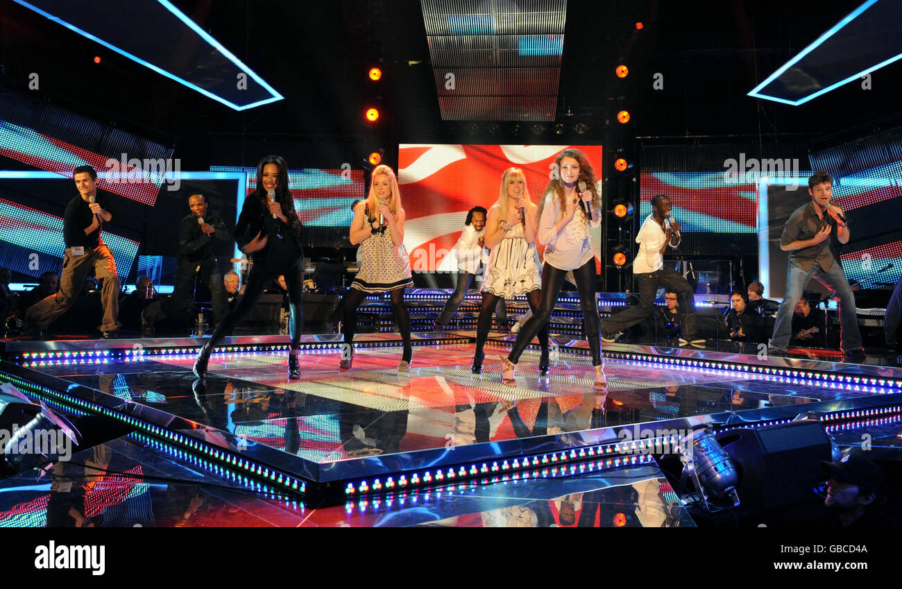 The six final acts singing during rehearsals ahead of Saturday's show ...