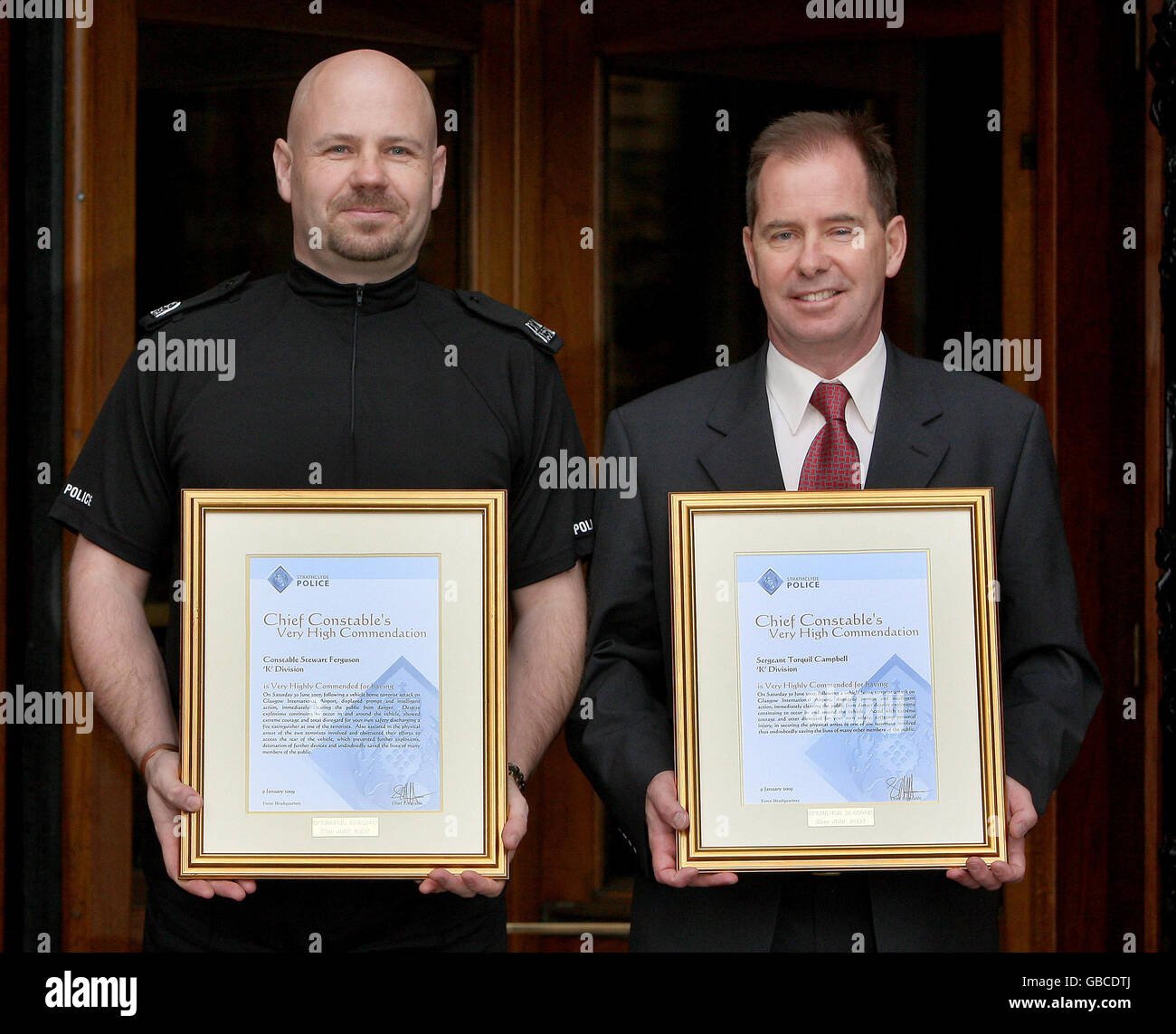 Strathclyde Police officers honoured Stock Photo - Alamy