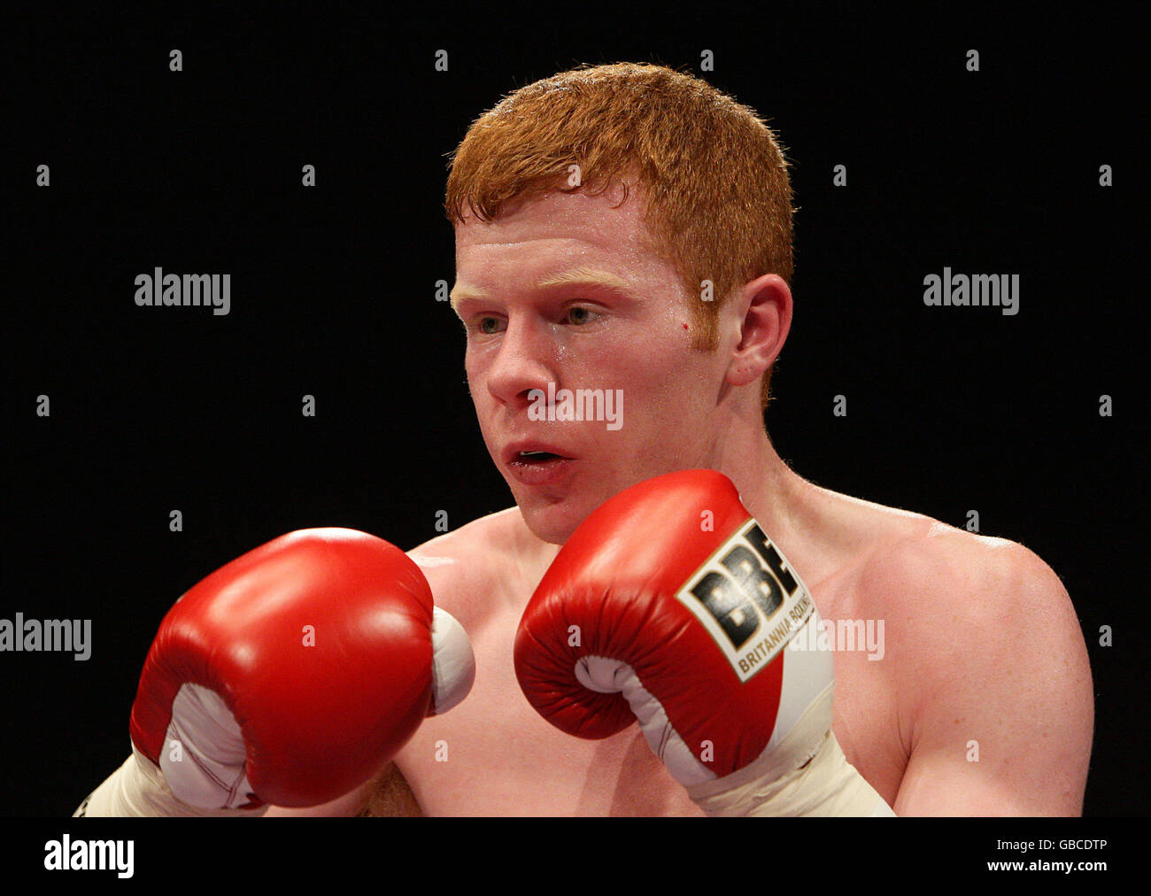 Jon Baguley during his bout with Anthony Crolla in their Super ...