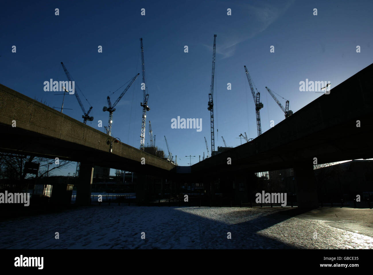 Underneath Wembley walk-way, the New Wembley Stadium Construction in ...