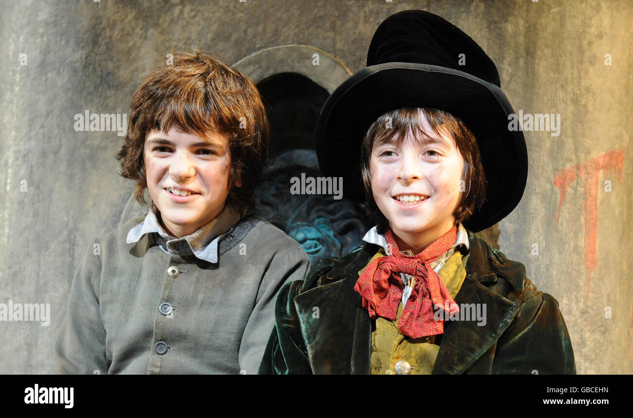 Photocall for production of Oliver! starring Rowan Atkinson Stock Photo ...