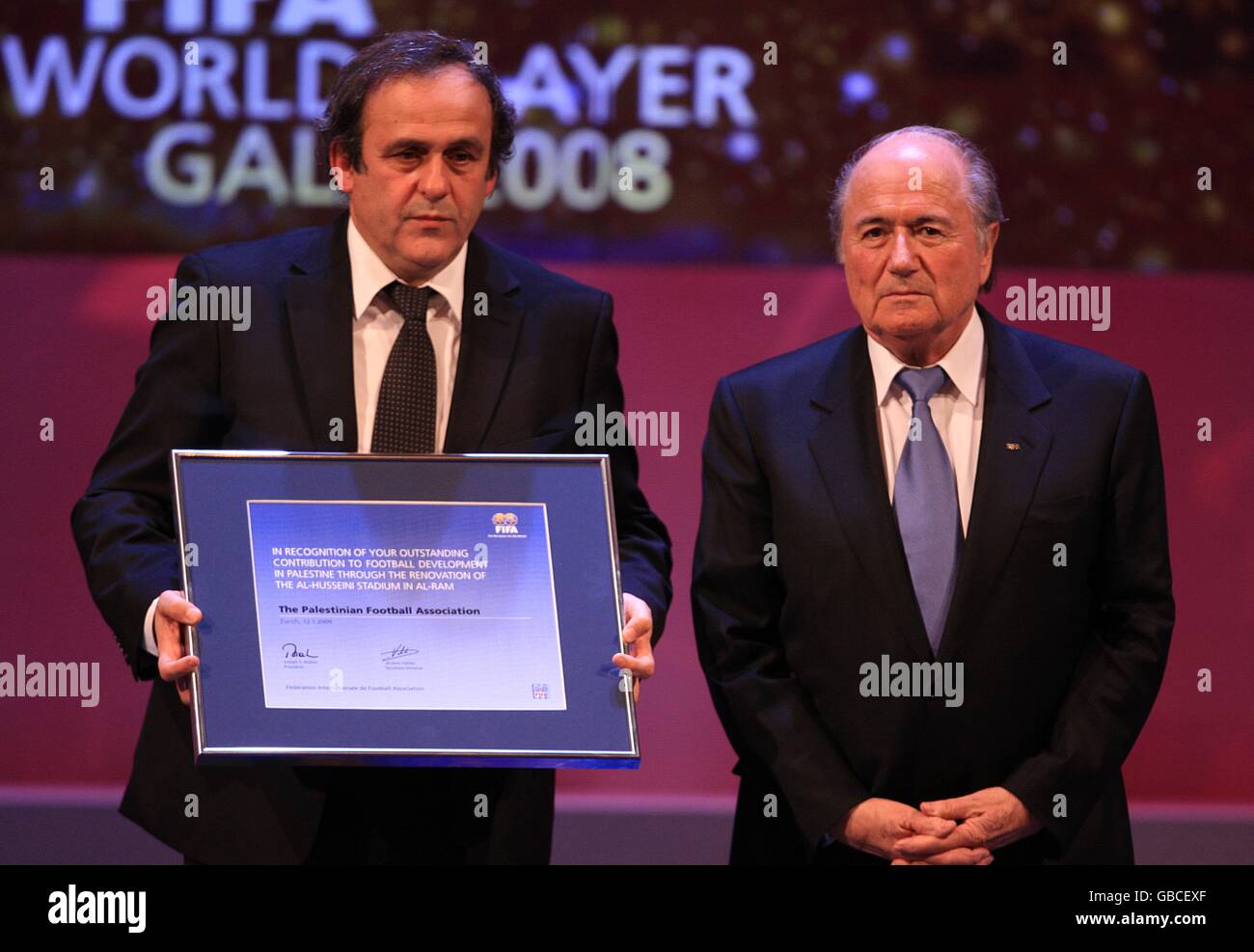 Uefa president michel platini fifa president sepp blatter development ...
