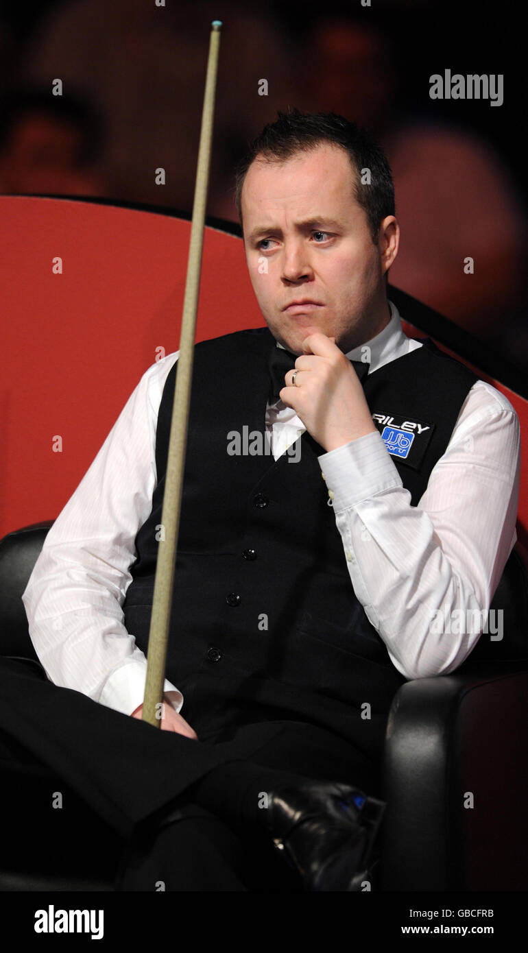 John Higgins looks-on during The Masters at Wembley Arena, London Stock ...