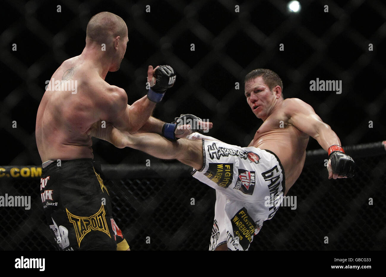 Marcus Davis (right) and Chris Lytle during the Ultimate Fighting ...