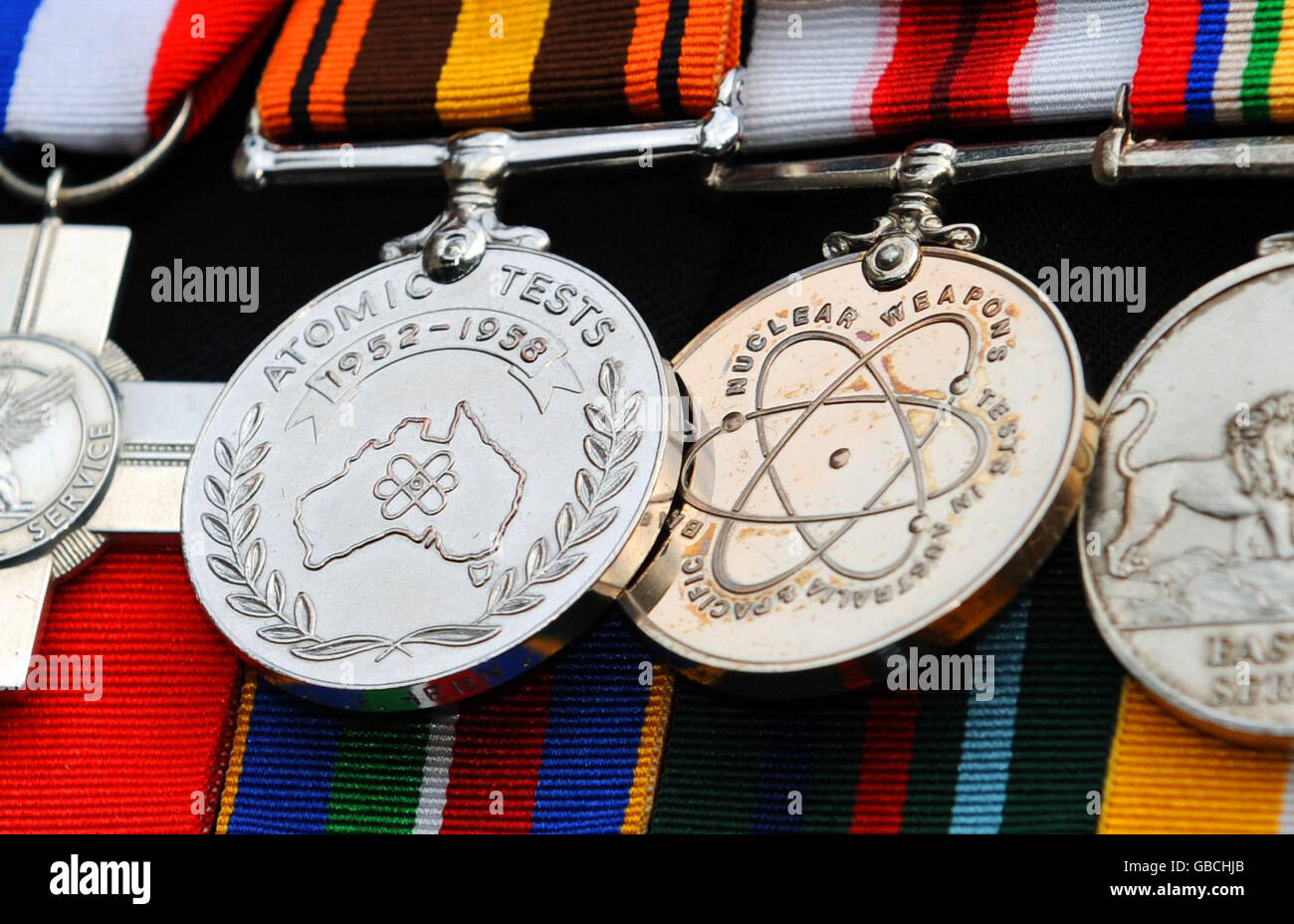 Campaign medals of a veteran of british nuclear bomb tests hi-res stock ...