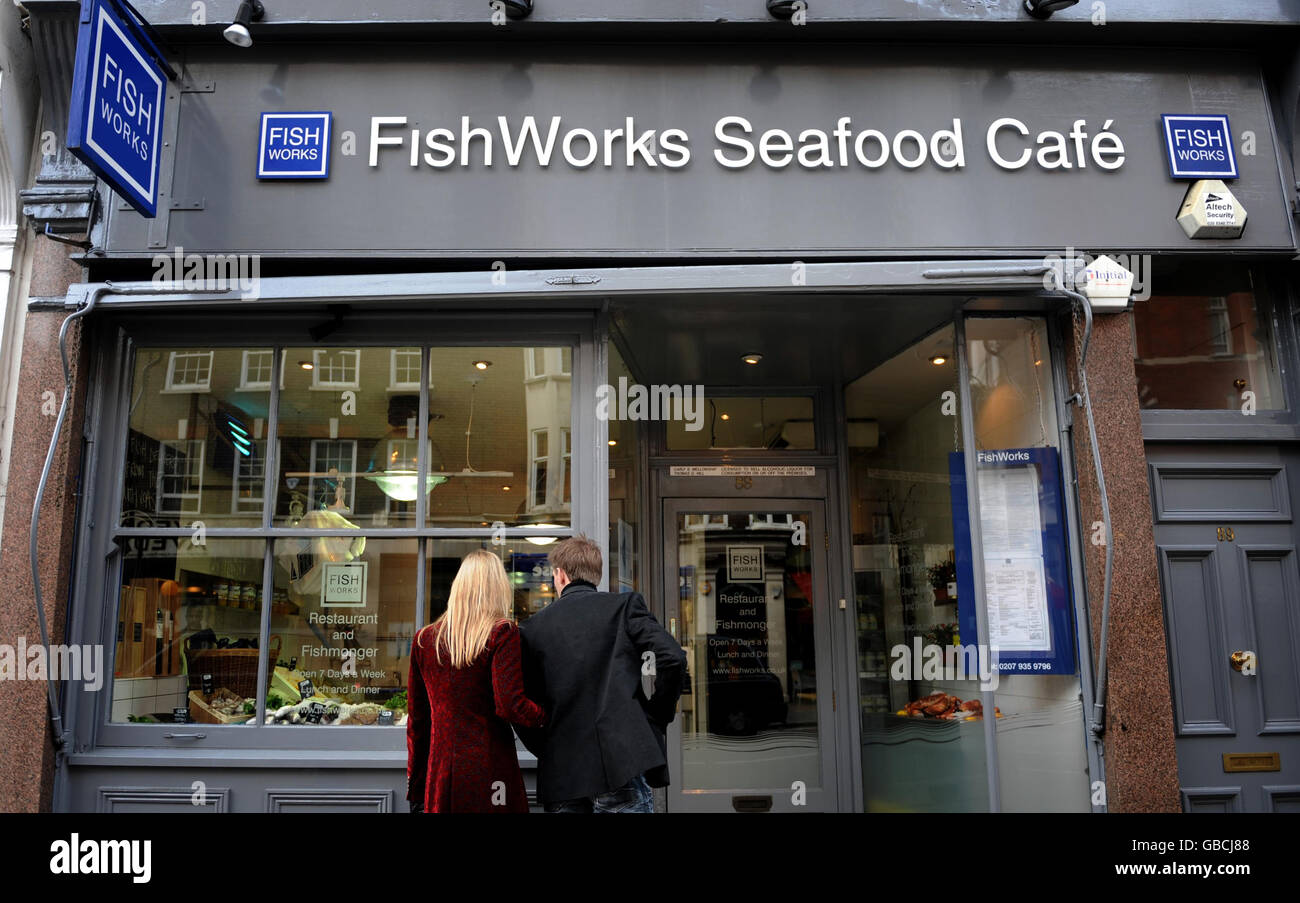 Fishworks restaurant. General view of a Fishworks restaurant on ...