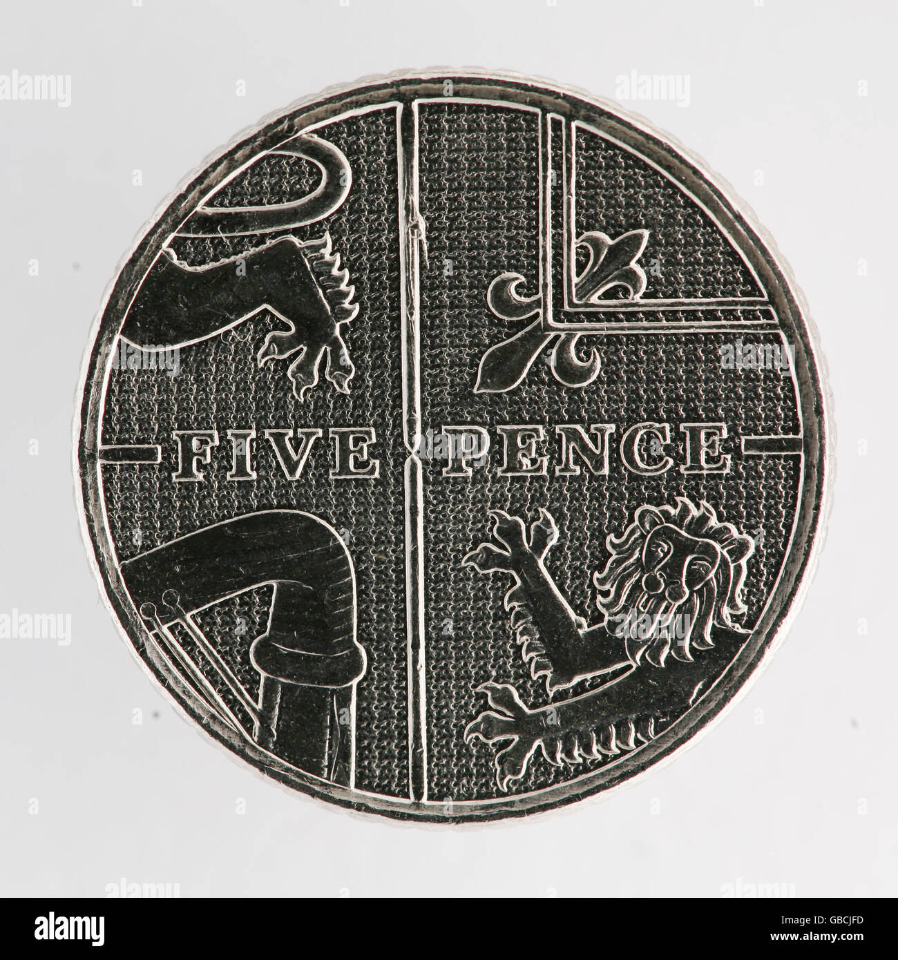 UK Coins. A five pence piece Stock Photo - Alamy