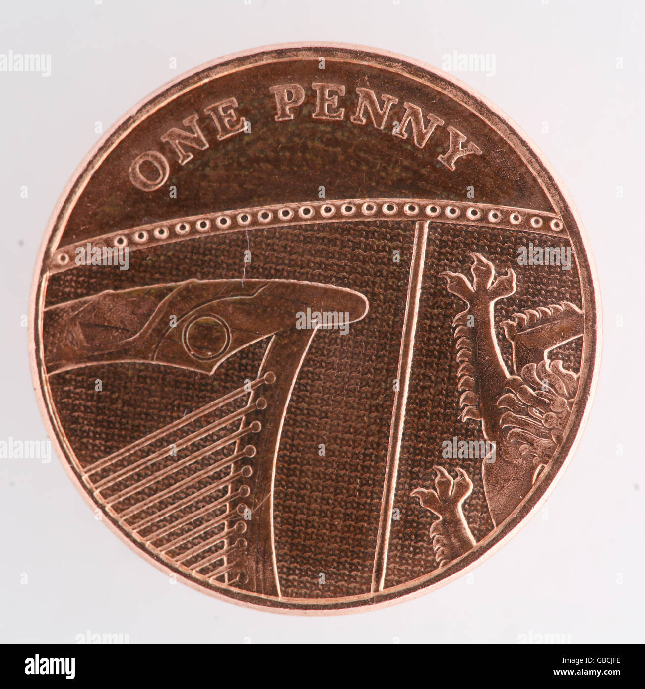 UK Coins. A one penny piece Stock Photo - Alamy