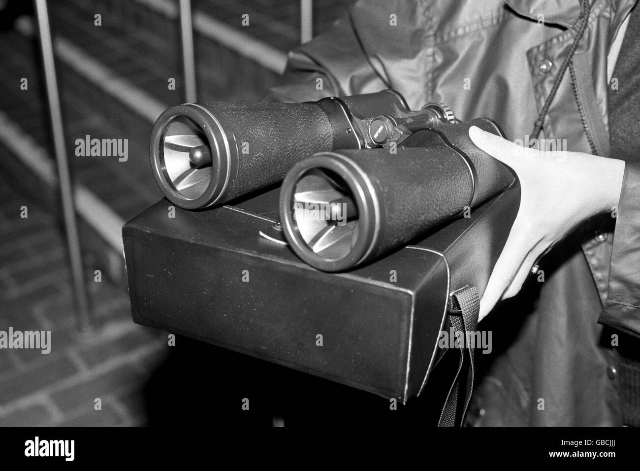 The binoculars which concealed an ultrasonic gun said to have been used ...