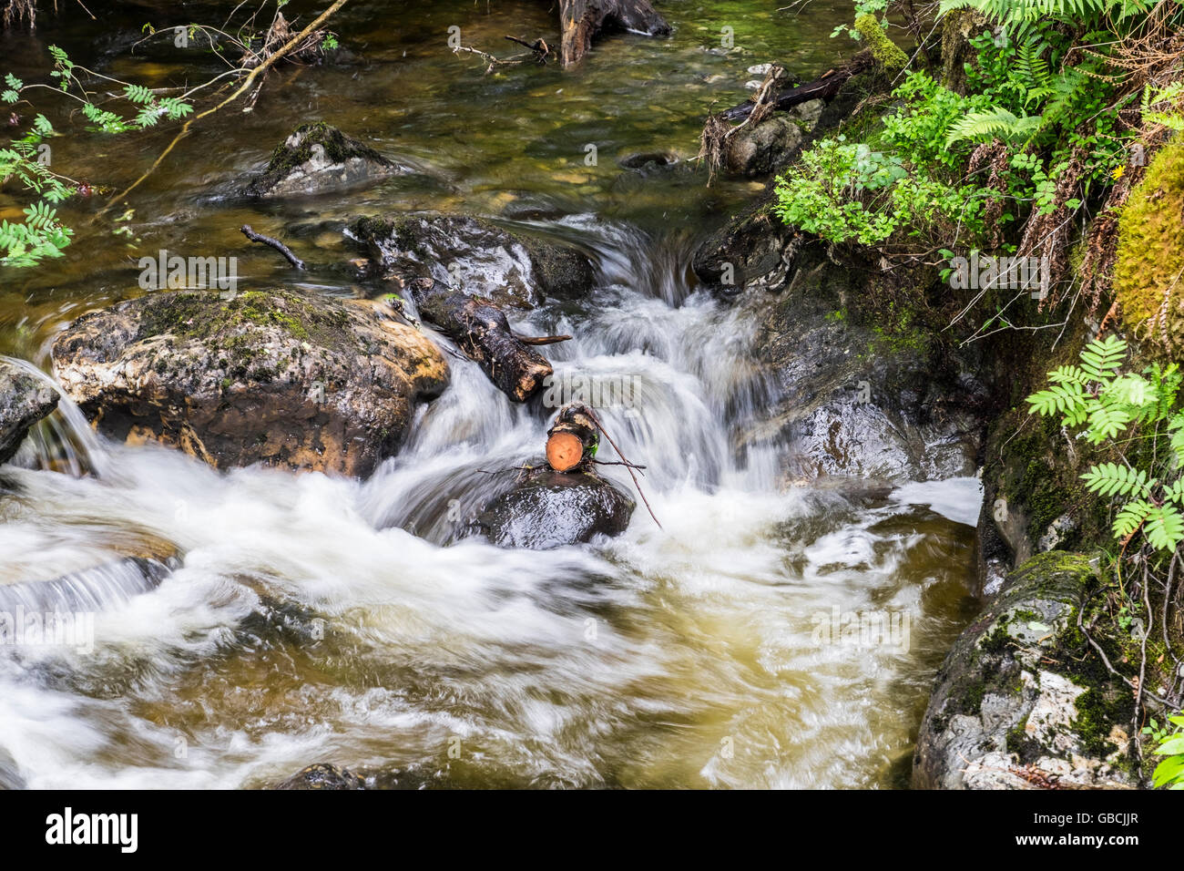 Waterfall flow water broken stones hi-res stock photography and images ...