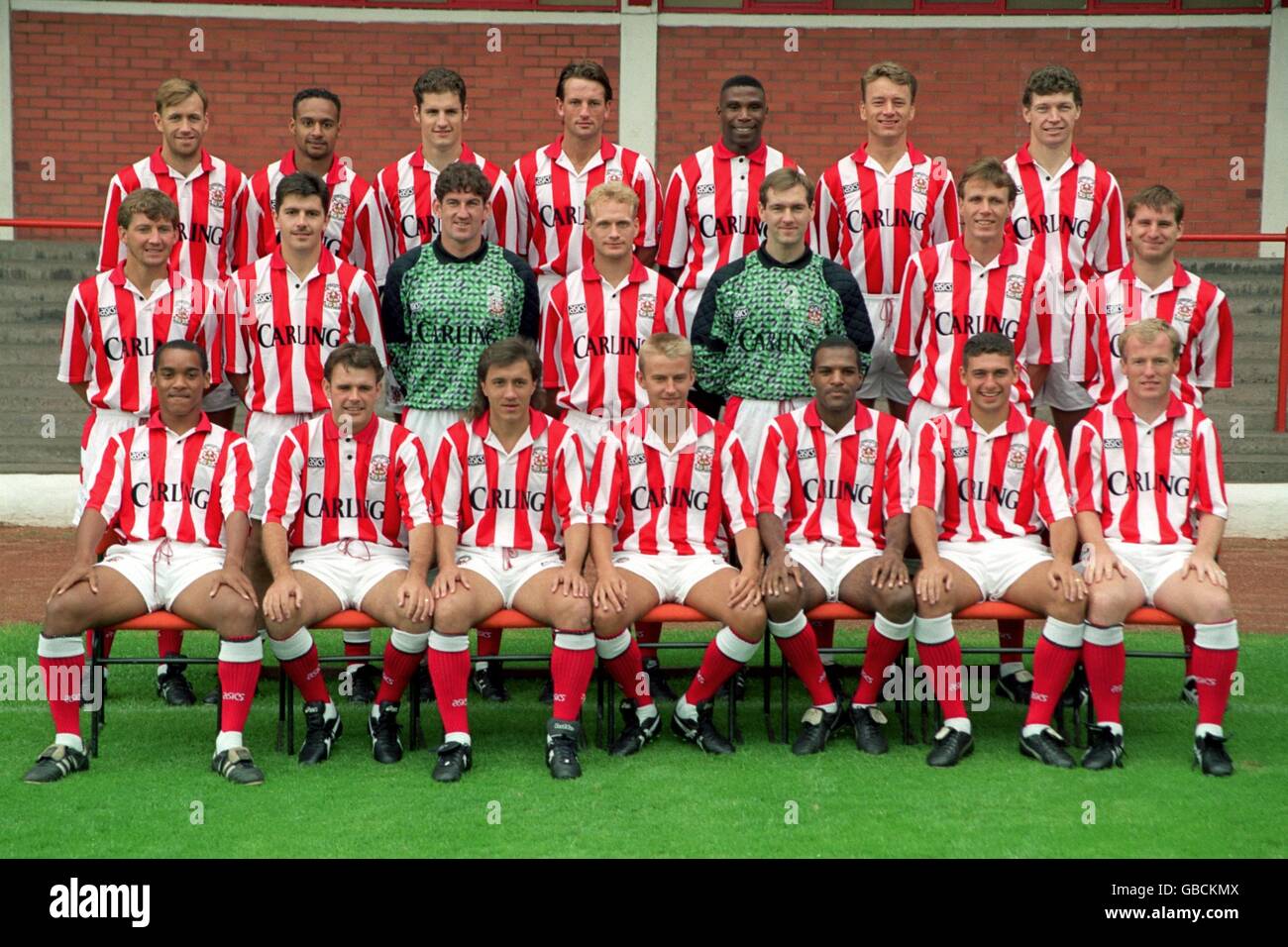 Stoke city team group back row l r hi-res stock photography and images ...