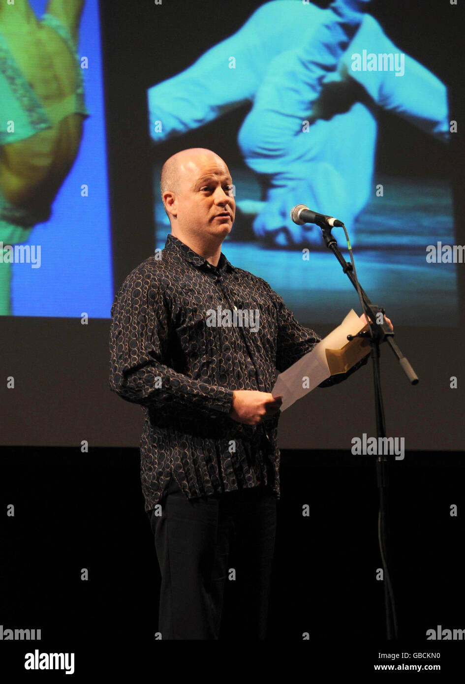 Dancing Times editor Jonathan Gray on stage during the Critics Circle ...