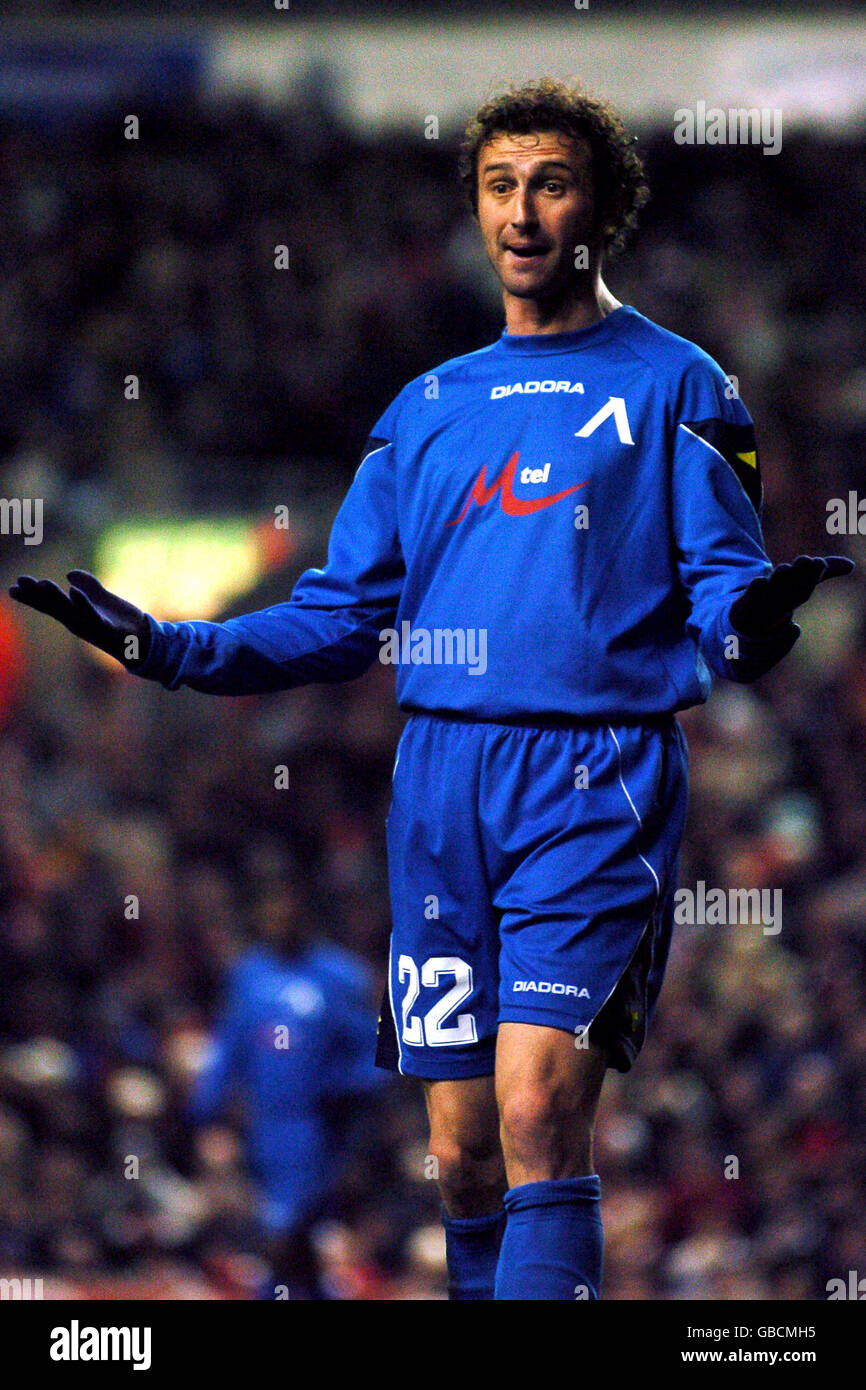 Levski Sofia's Ilian Stoyanov appeals against the referee's decision ...