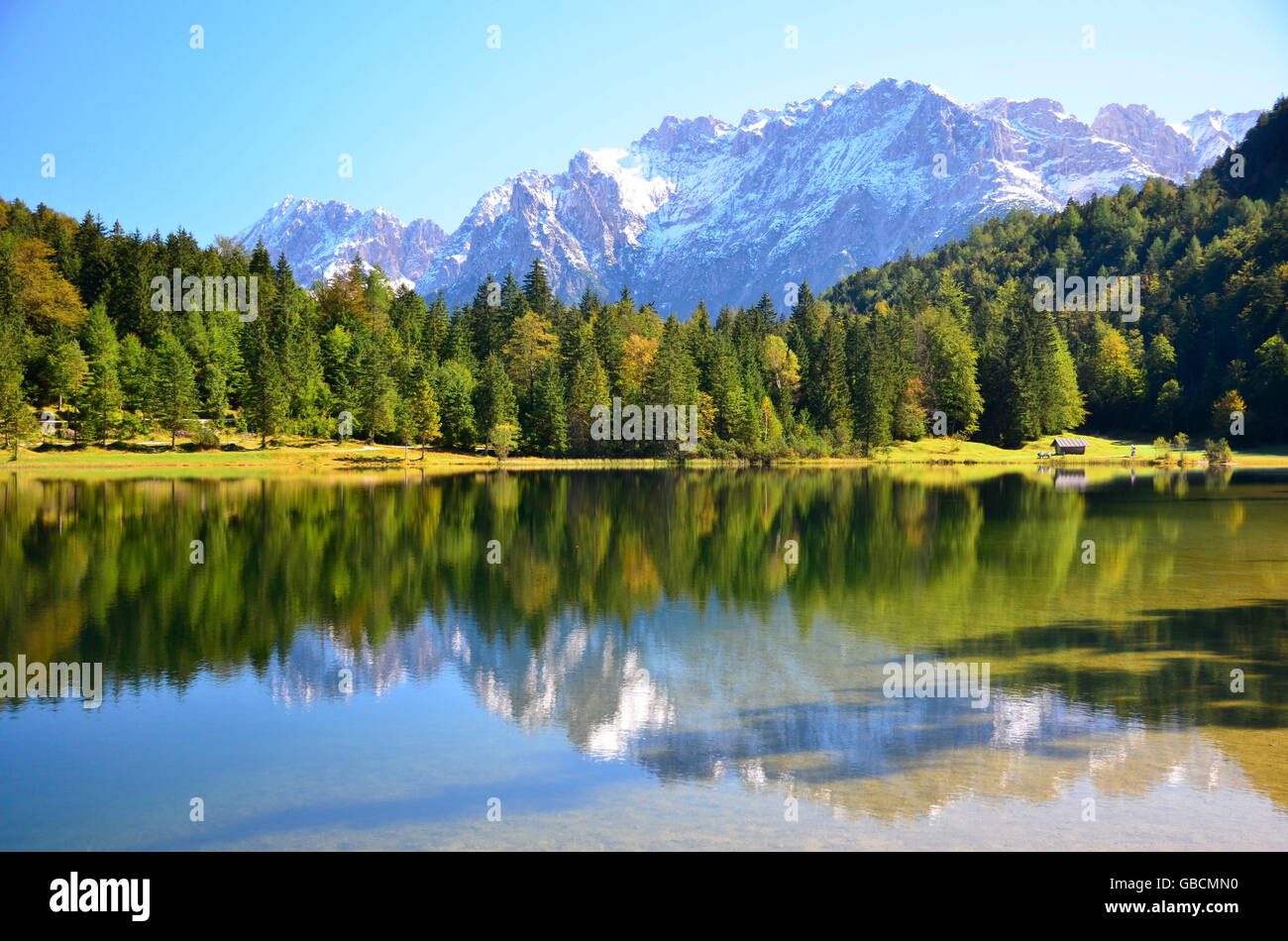 Bergsee, Karwendelgebirge, Ferchensee, Isartal, Oberbayern, Deutschland ...