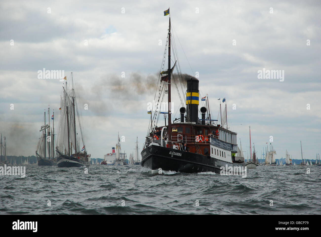 Steamer, Kiel Week, Firth of Kiel, Kiel, Schleswig-Holstein, Germany ...