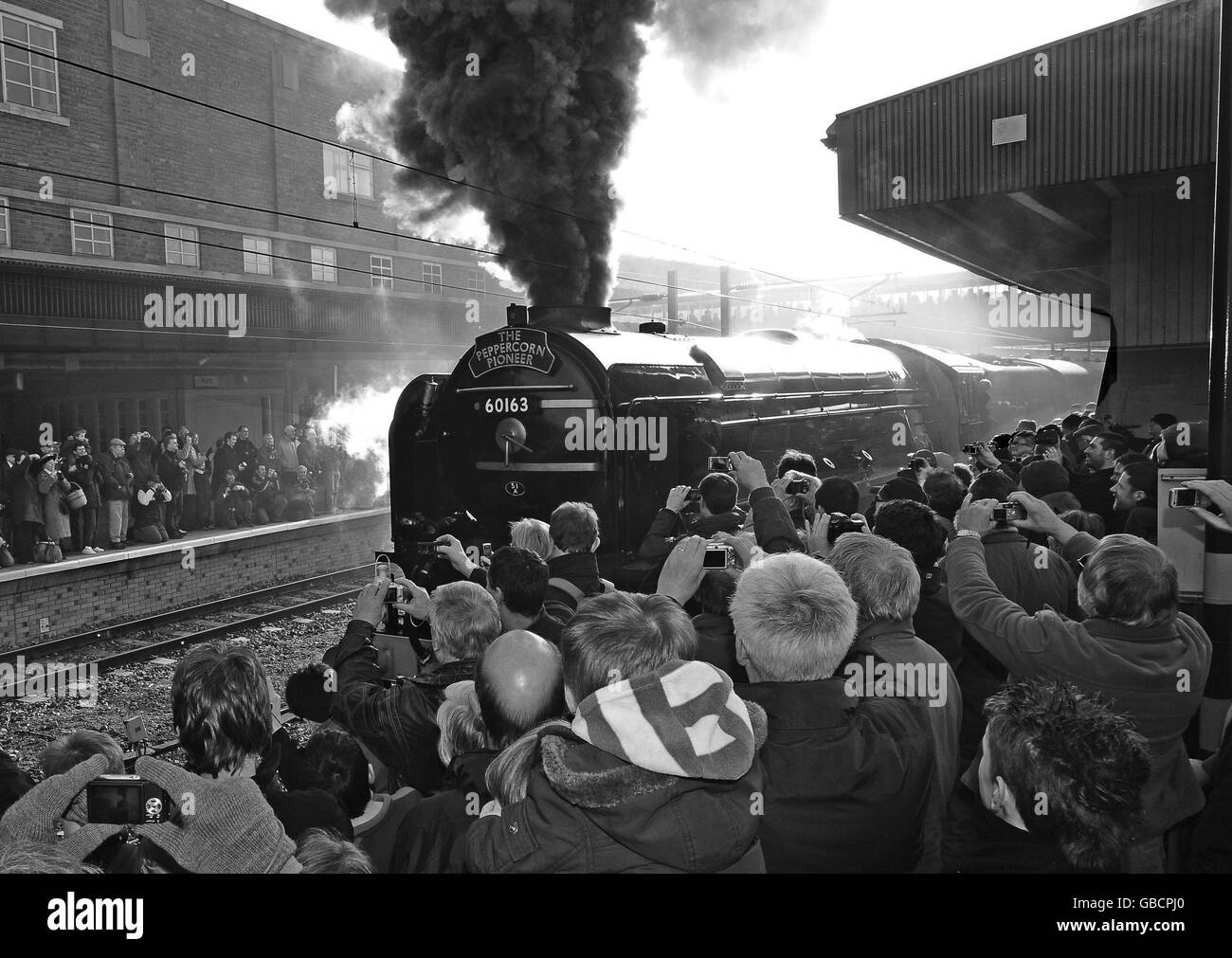 The new peppercorn class a1 steam locomotive Black and White Stock ...
