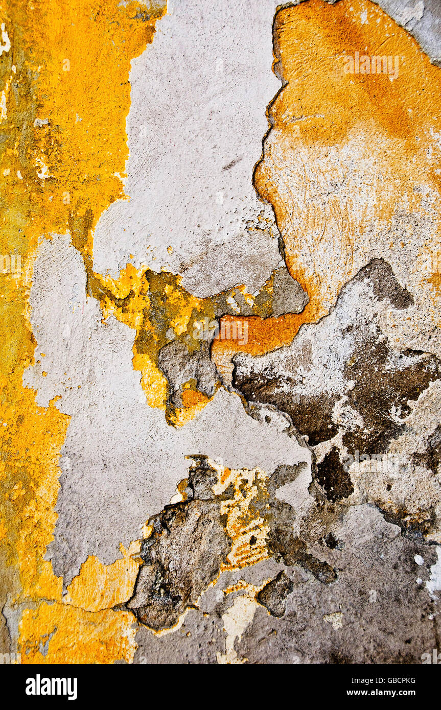 detail of a destroyed wall as abstract background Stock Photo - Alamy