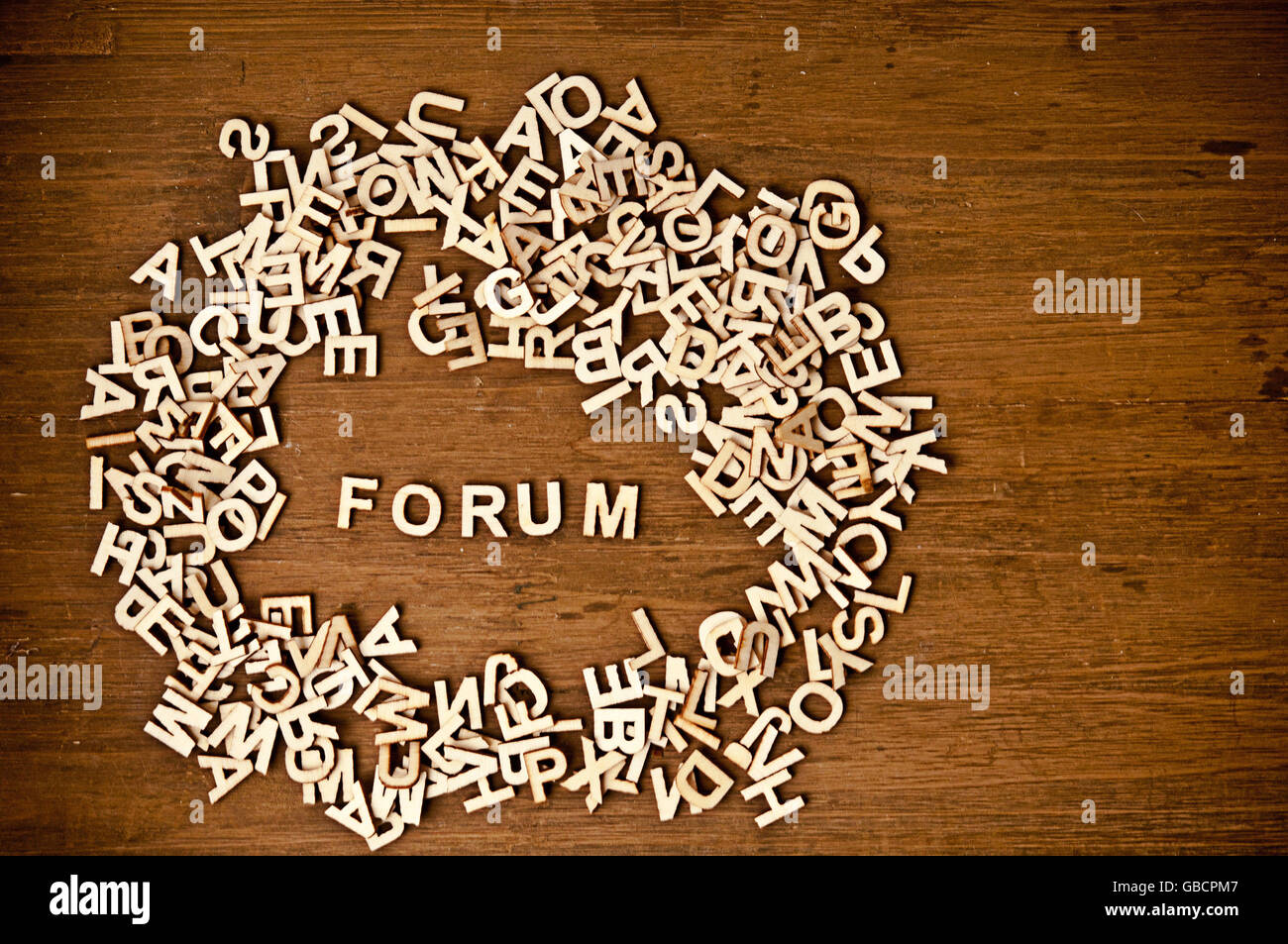 word forum created with wooden letters Stock Photo - Alamy
