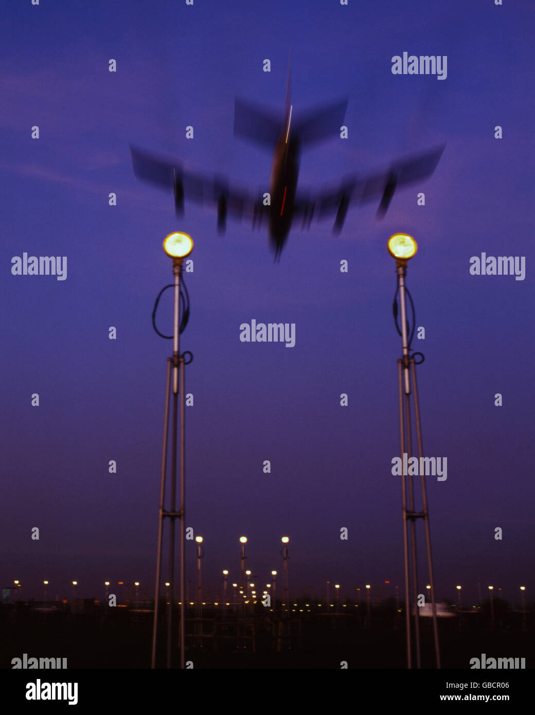 Airplane Lights At Night