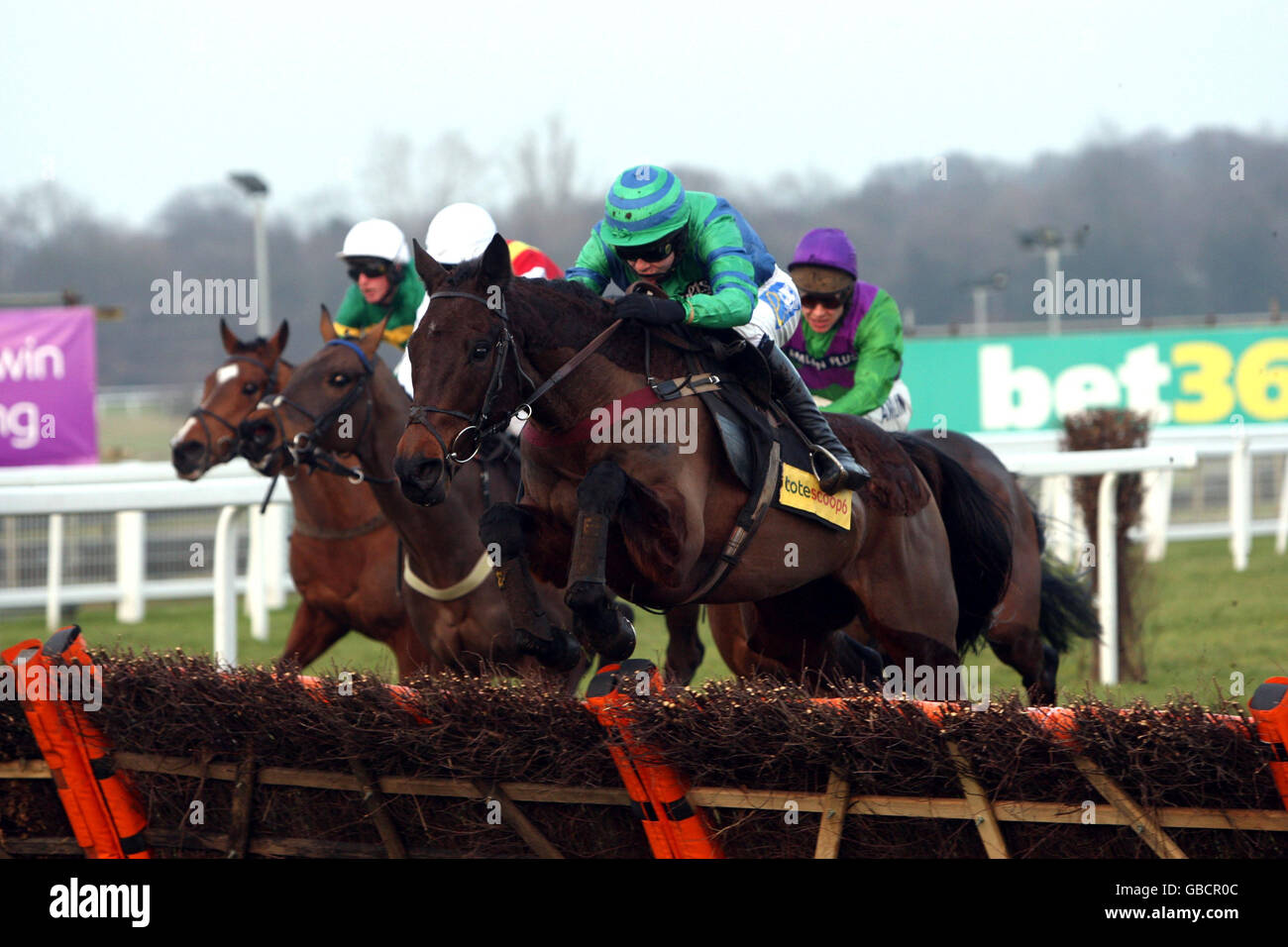 Chief Yeoman (right) ridden by Aidan Coleman wins the 4 Million ...