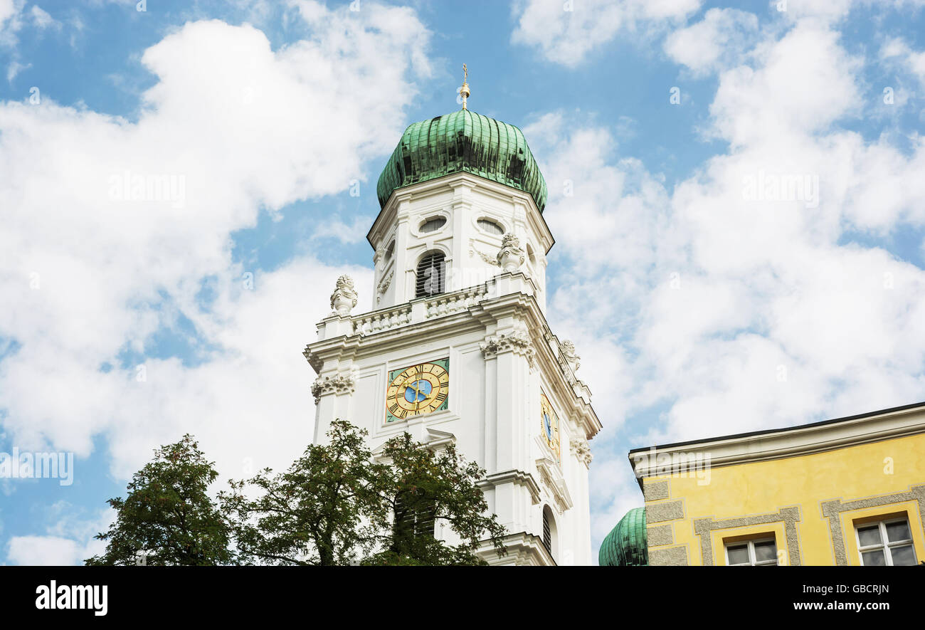 Famous Saint Stephen's cathedral in Passau, Germany. Religious ...