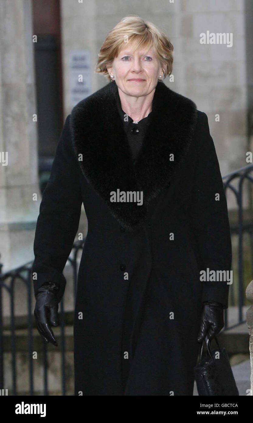 Lady Sylvia Hermon ,arrives at a Memorial service for her late husband ...
