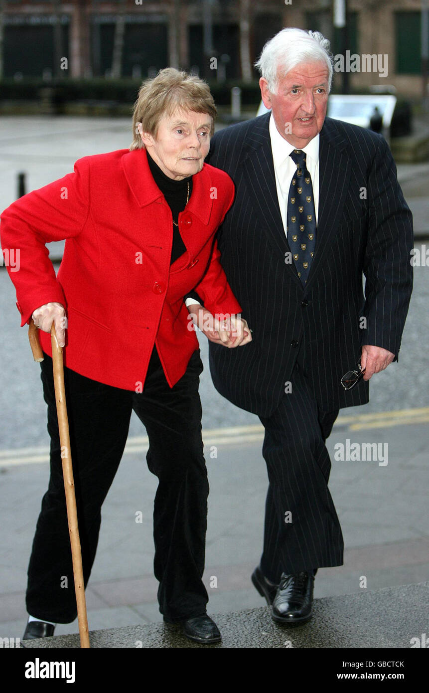 Sir Kenneth Bloomfield and his wife arrive at a Memorial service for ...