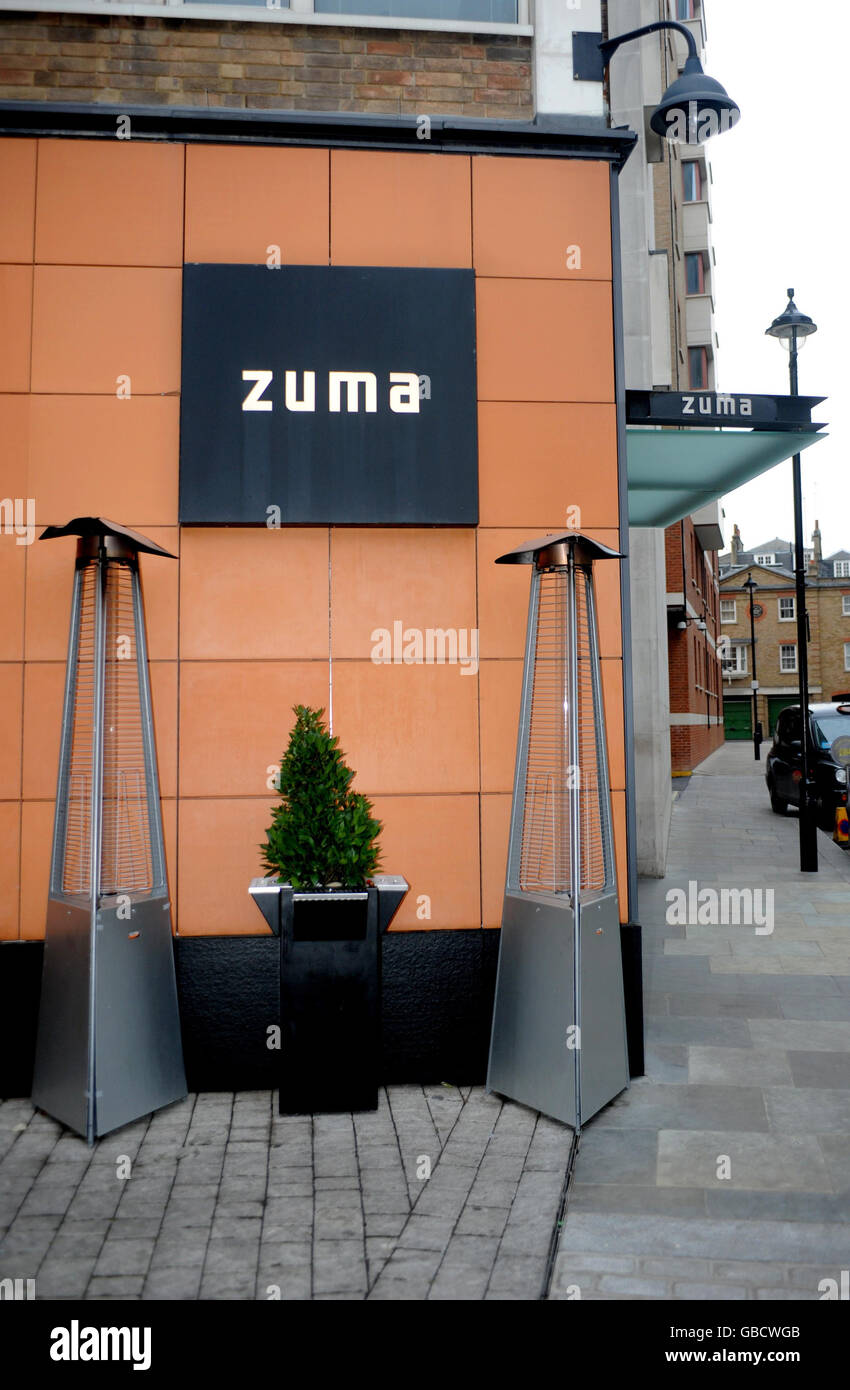 London Stock. General view of Zuma in Knightsbridge, west London Stock ...