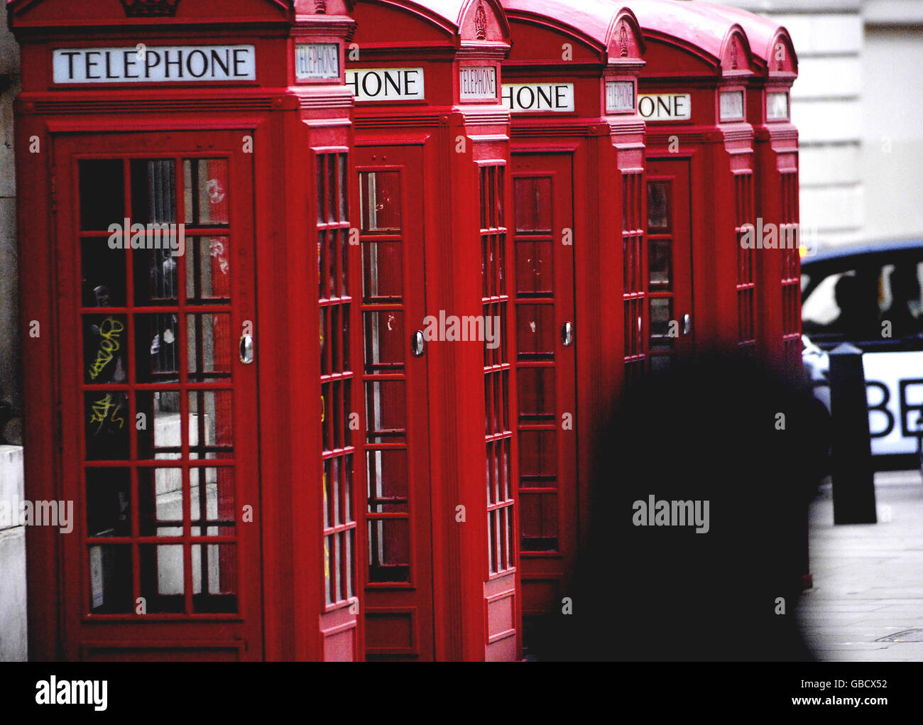 Classic london telephone boxes pictured in covent garden hi-res stock ...