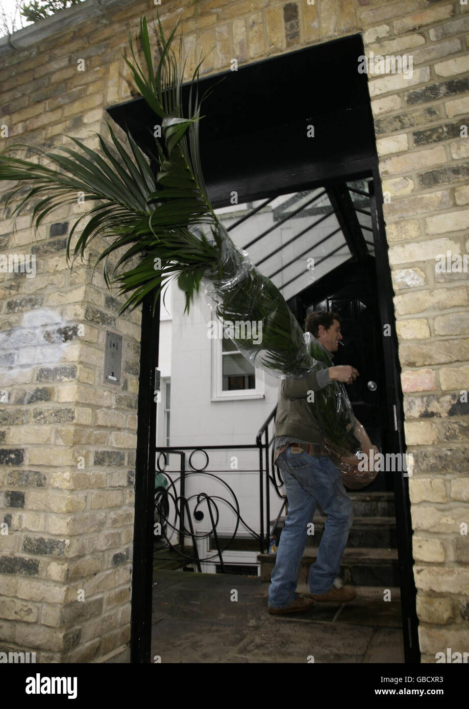 A delivery being made to Kate Moss' house in St John's Wood, London, on ...