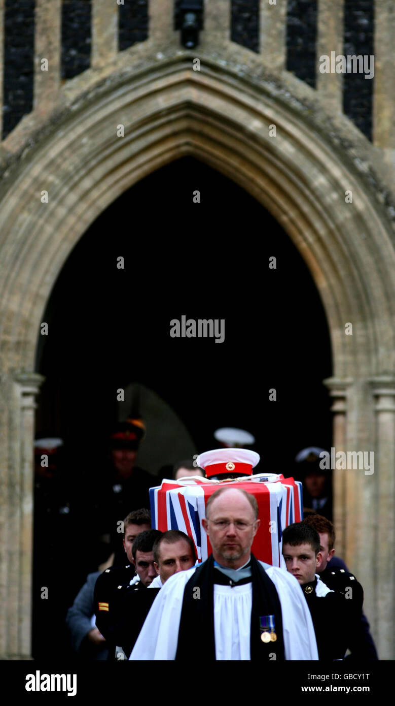 The coffin of royal marine lance corporal benjamin whatley hi-res stock ...