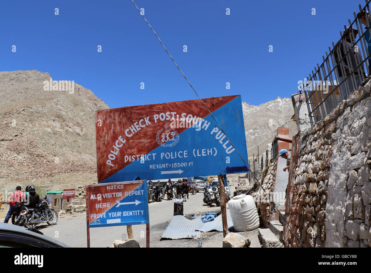 Police check post Stock Photo - Alamy