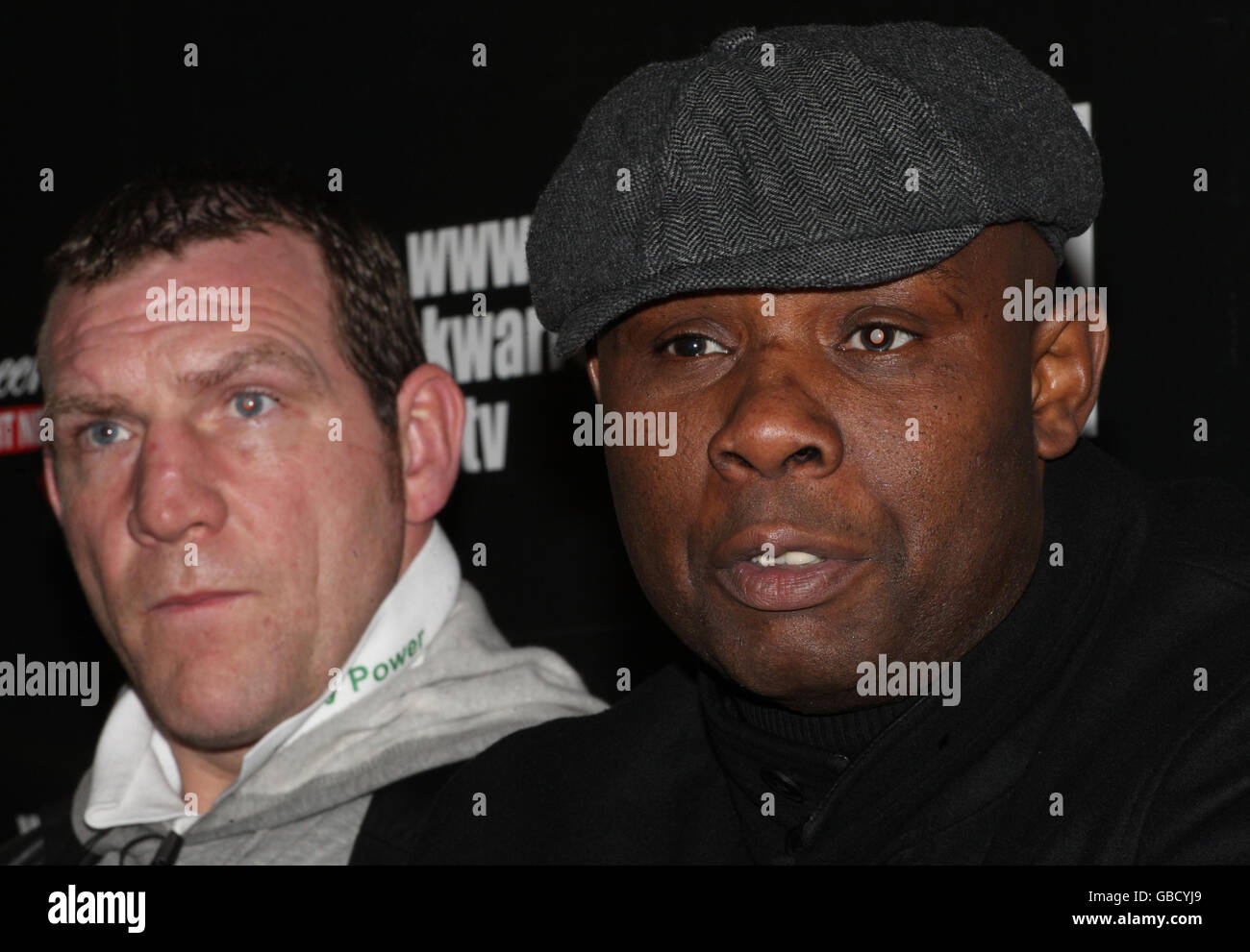 Martin Rogan (left) has a laugh with Commonwealth Heavyweight Champion ...