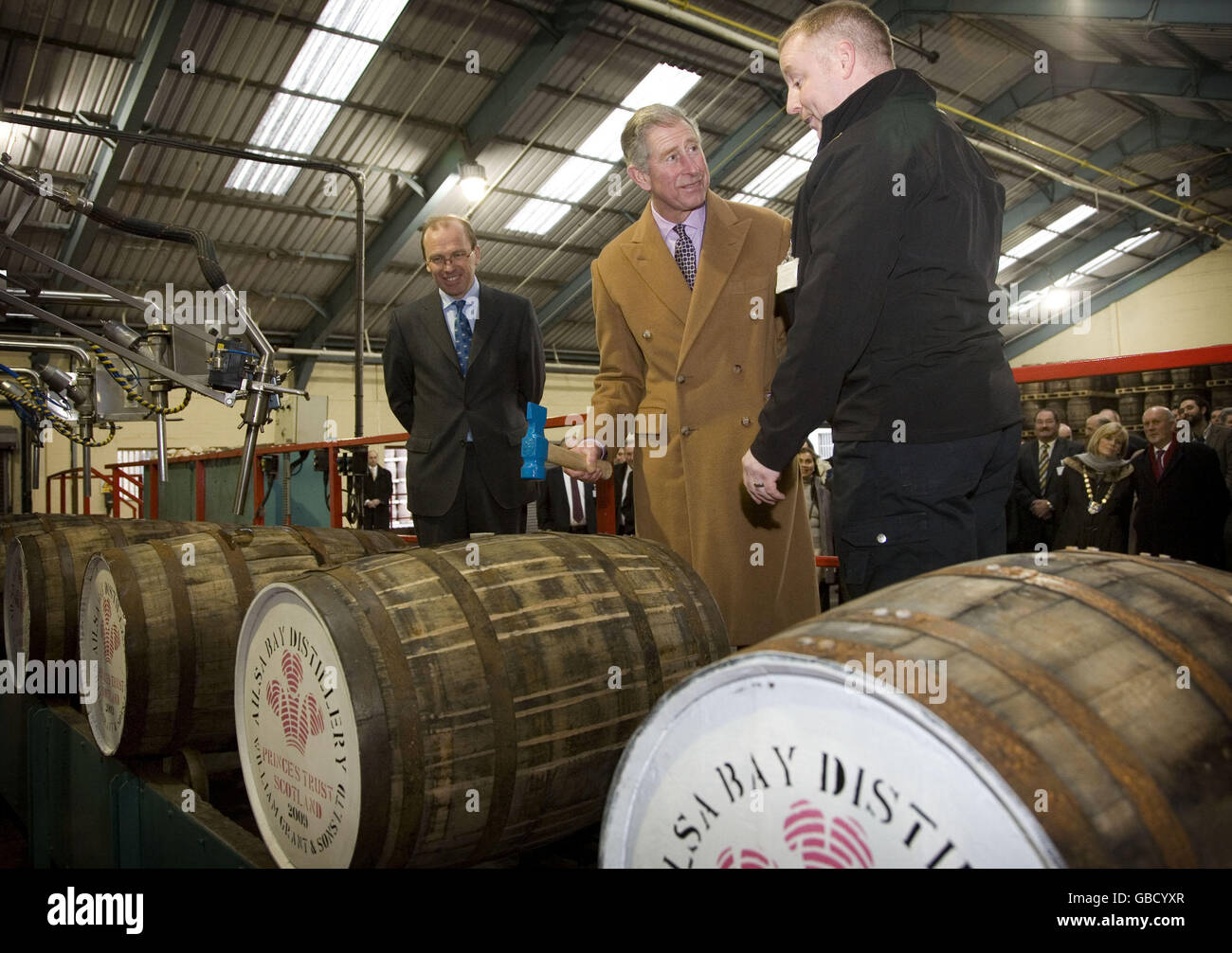 The Prince of Wales Chairman Peter Gordon, Prince of Wales and Dave ...