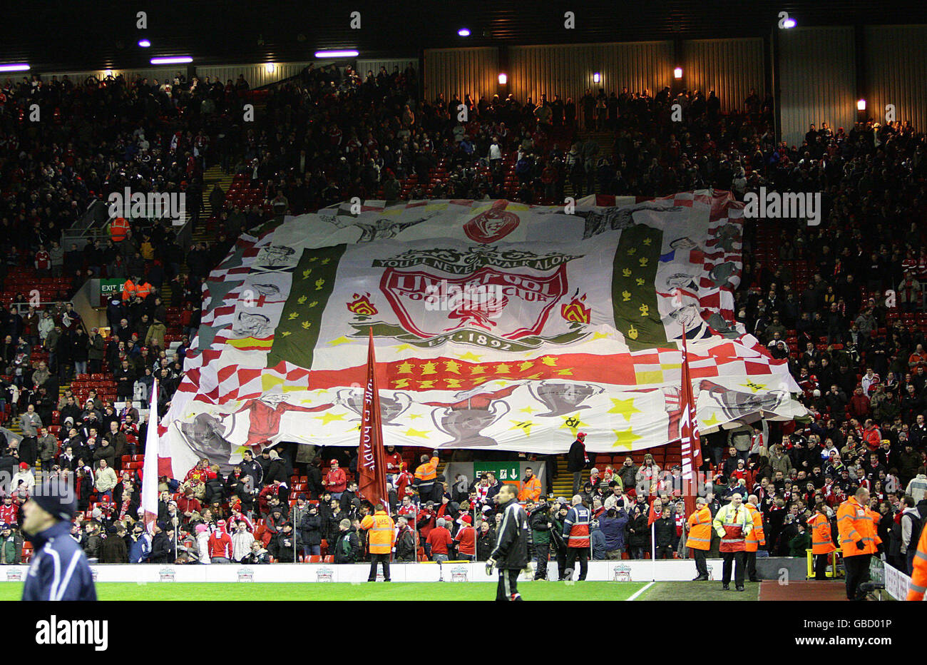 Football flag giant stands hi-res stock photography and images - Alamy