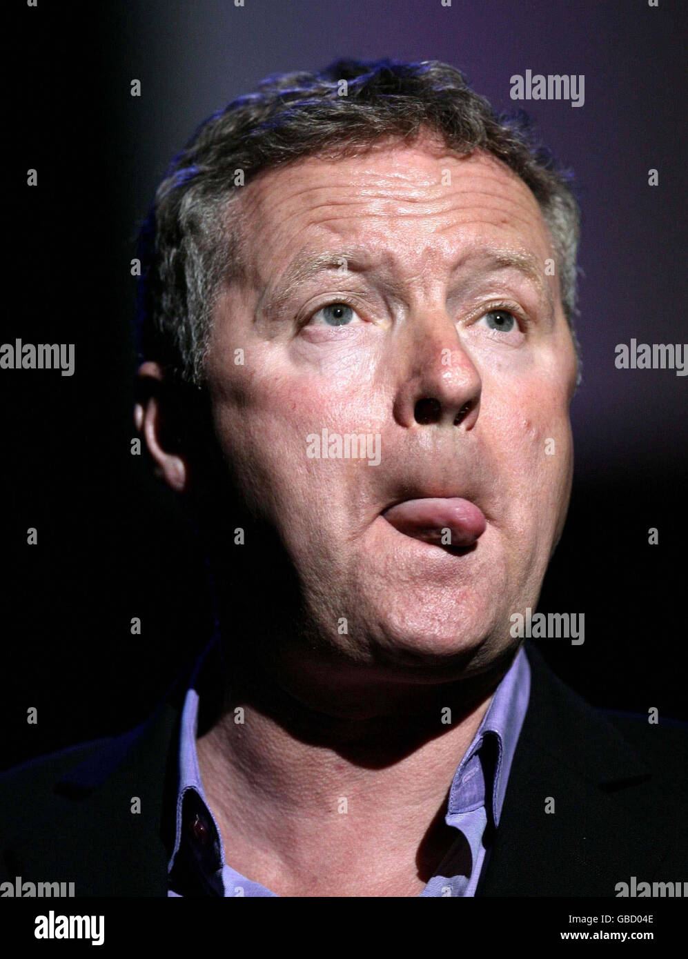 Rory Bremner performing on stage during the 'Bye George' comedy night ...