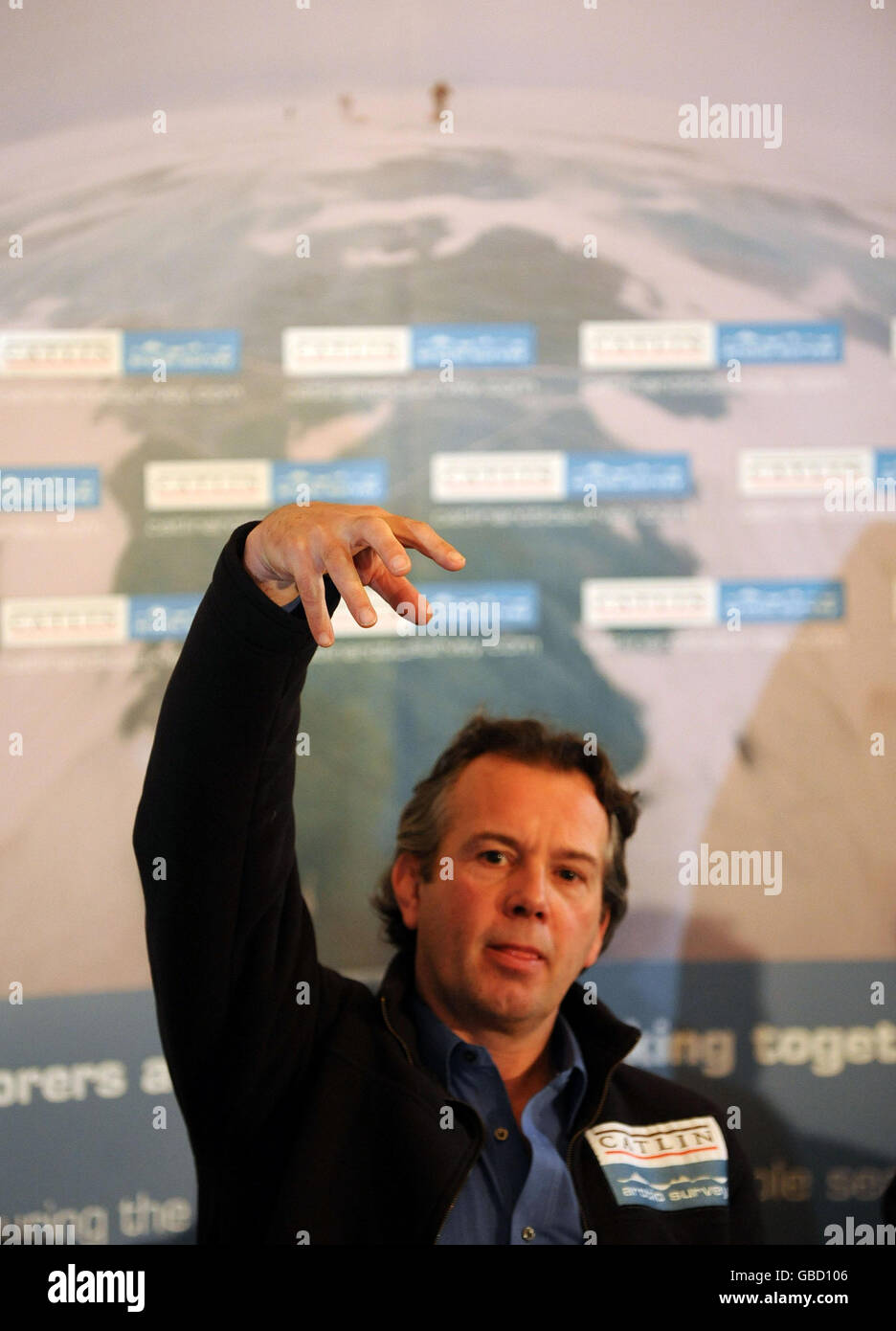 Pen Hadow, who is leading the Catlin Arctic Survey, addresses a news ...