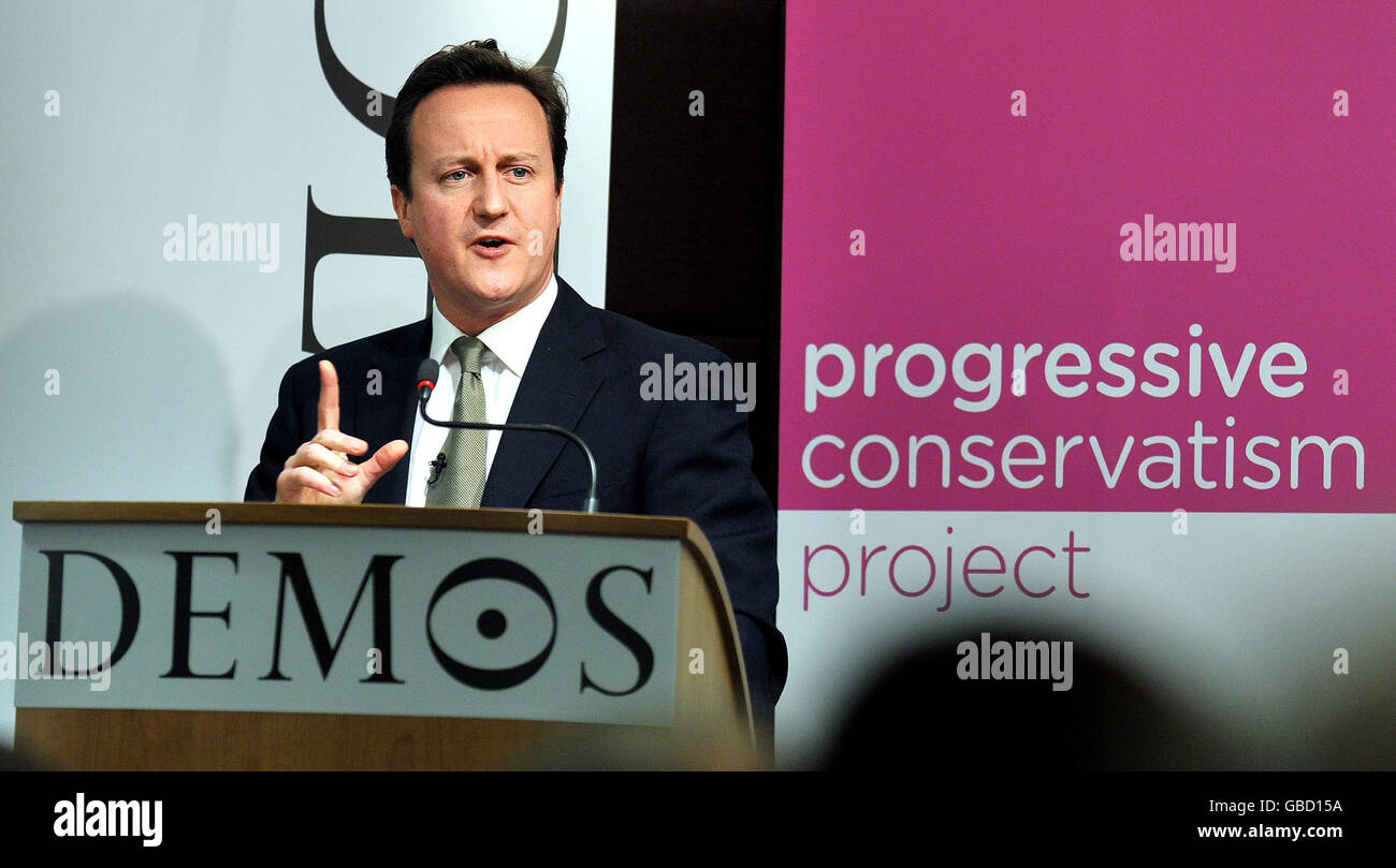 Leader of the Conservative Party David Cameron during his speech at the ...