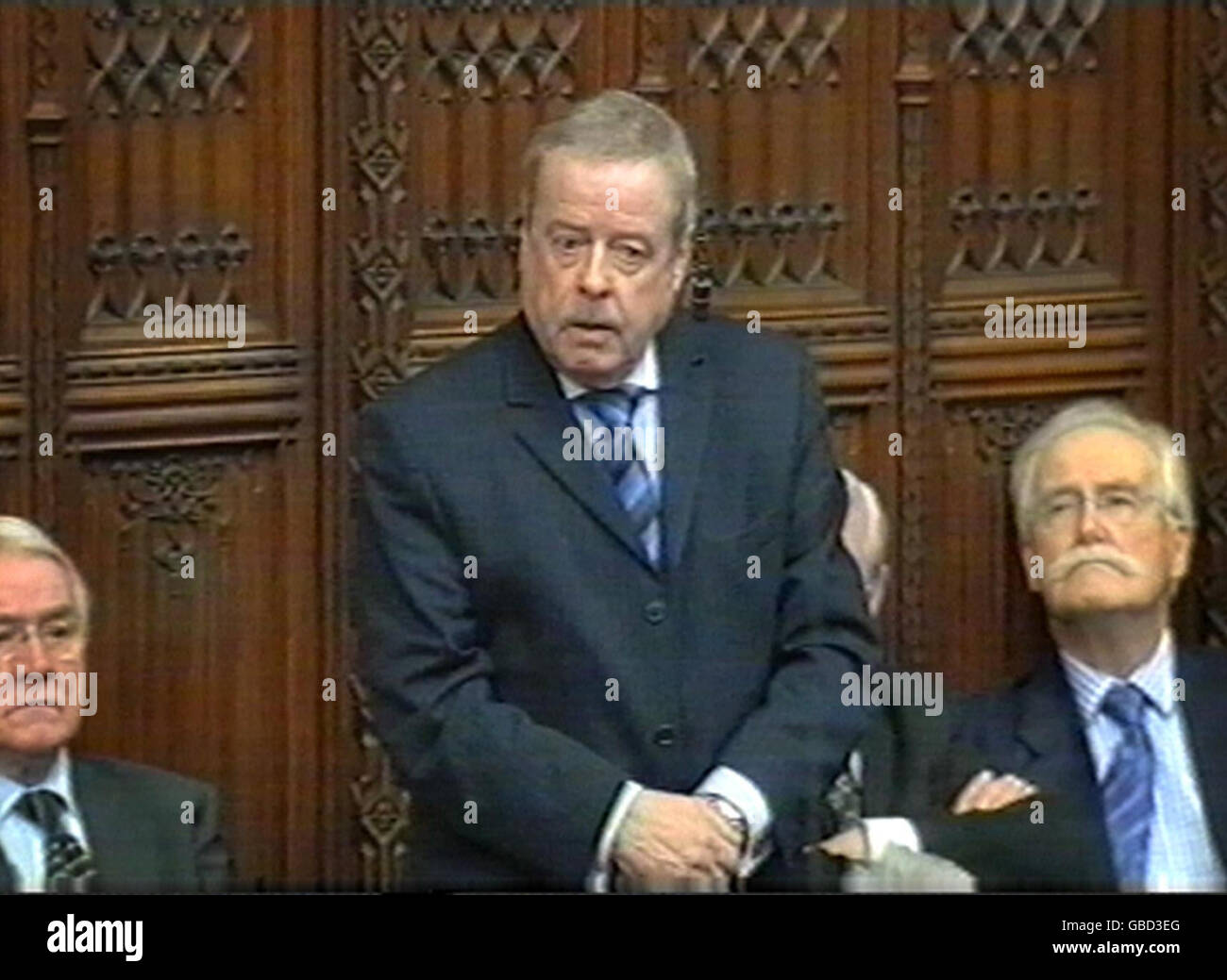 Lord Snape speaks in the House of Lords, London, regarding the "cash ...