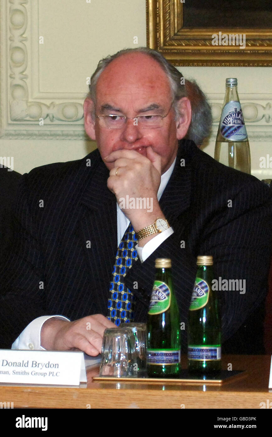 Donald Brydon, Chairman Smiths Group PLC, during a breakfast meeting ...