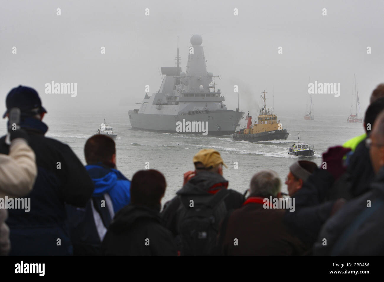 General Stock - HMS Daring Type 45 Destroyer - Home Port Arrival Stock ...