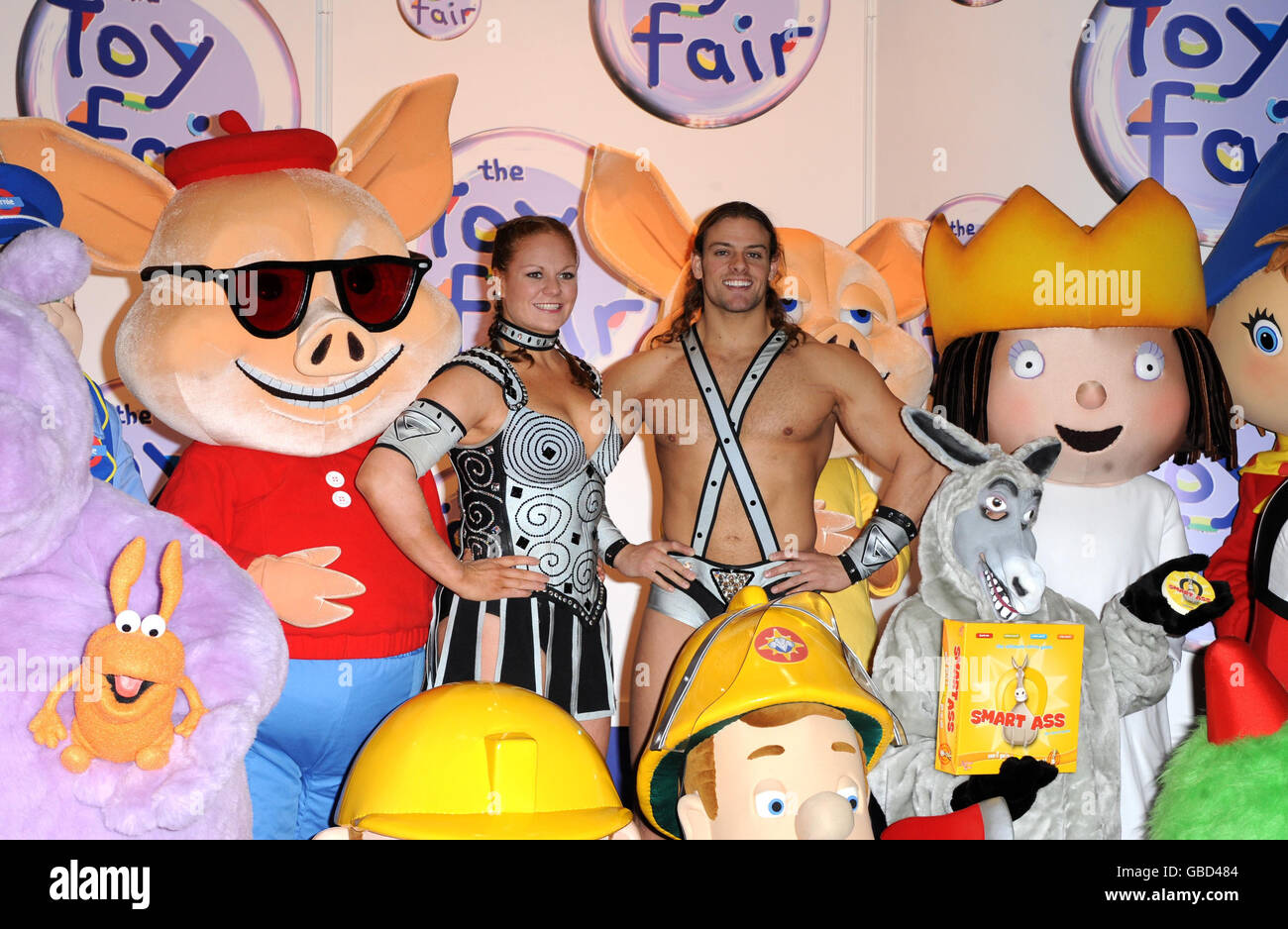 Gladiators Battleaxe (left) and Atlas launch the Gladiators action ...