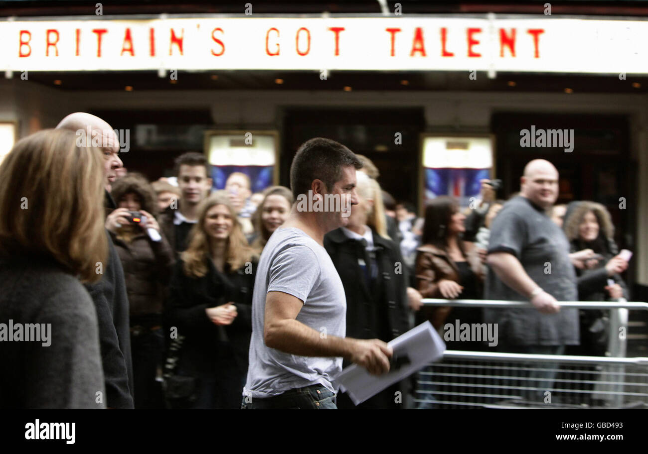 One of the judges, Simon Cowell, arriving at Britain's Got Talent ...