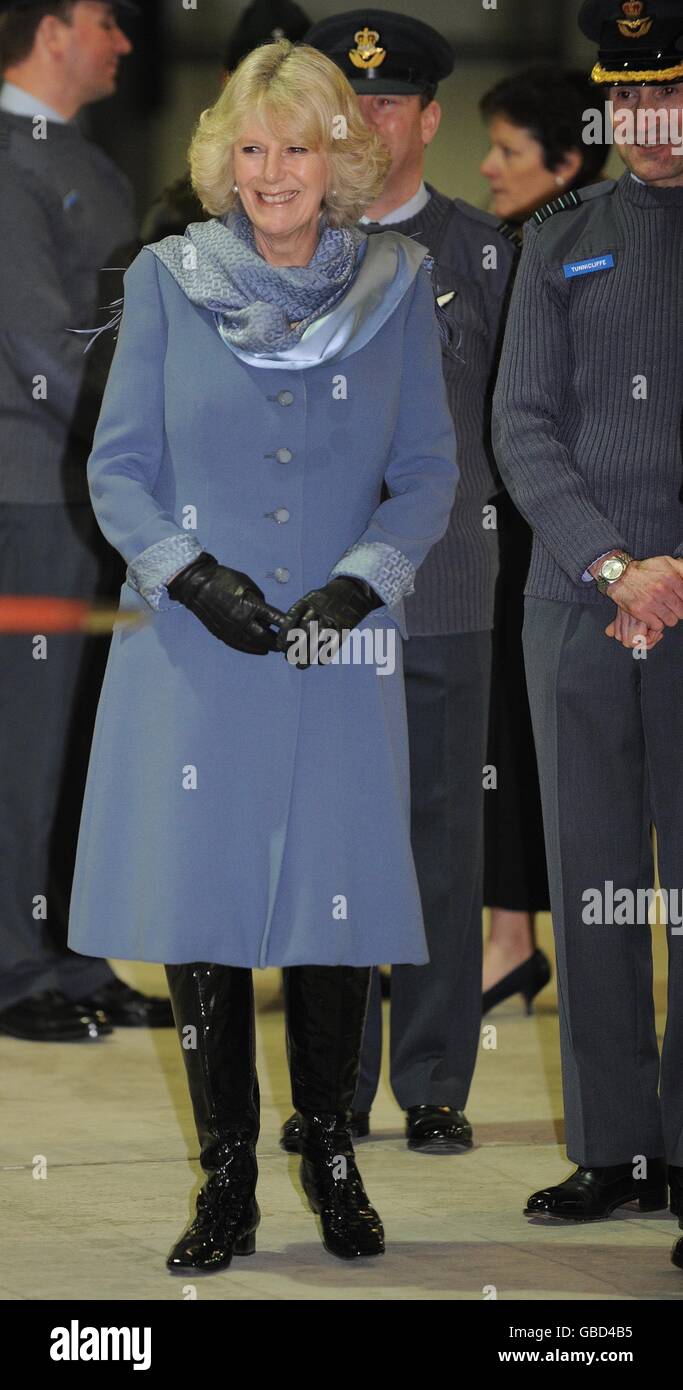 The Duchess of Cornwall during a visit to Royal Air Force Halton ...