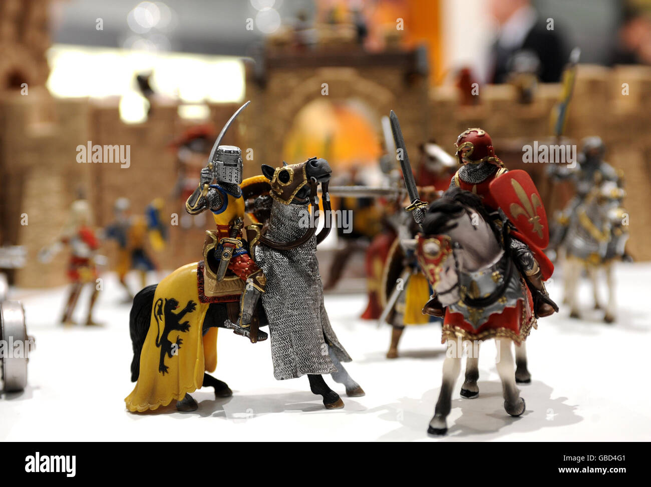 Miniature Knights on display at the Toy Fair 2009 at ExCeL in east ...