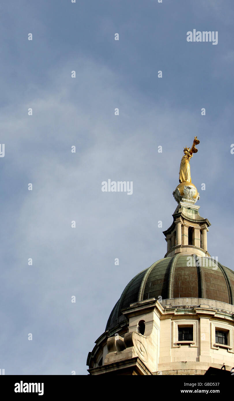 A general view of the Old Bailey, London, before the sentencing of ...